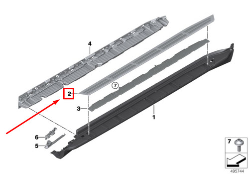 NEW BMW X5 G05 LEFT FOOTBOARD SILL 51777467907 7467907 ORIGINAL NO DUTY ...