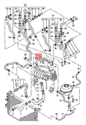 Genuine VW Campmobile Typ2 Transp. LT Campmobile-T5 T6 Coolant Pipe ...