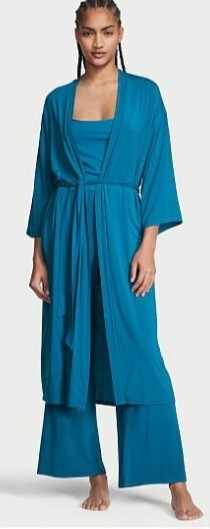 Victoria’s Secret Womens XS/S Long Sleeve Belted Long Modal Tie Robe | eBay