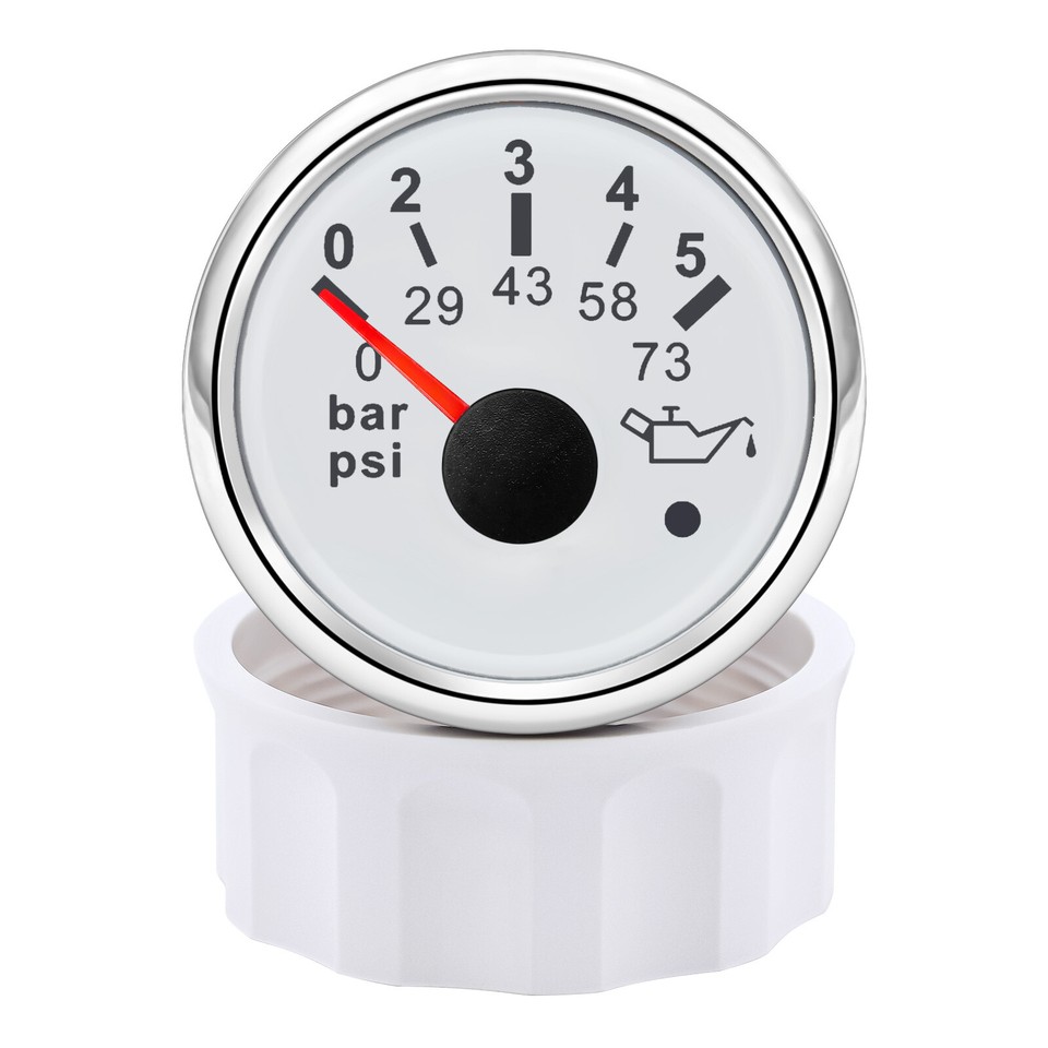 5 Gauge Set GPS Speedometer with Tachometer 120MPH | Silver | Red ...