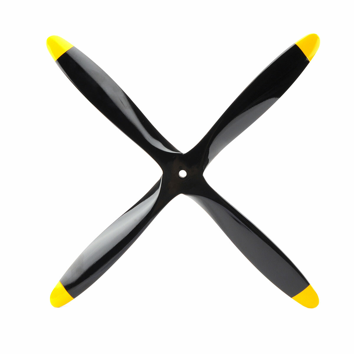4 Blade 20*12inch Black +Yellow Propeller CW Beech Wooden Prop for RC ...