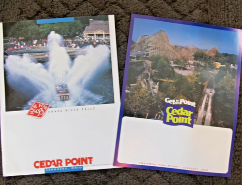 2 RARE CEDAR POINT Amusement Park Flyers Frontier Town ~ 1993 SNAKE ...