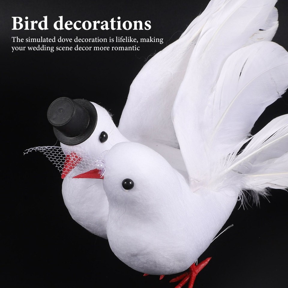 Artificial Pigeon Foams Plume Artificial Bird Decoration Fake Ornament ...