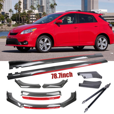 For Toyota Matrix Carbon Fiber Front Lip Chin Bumper Body Kit Side ...