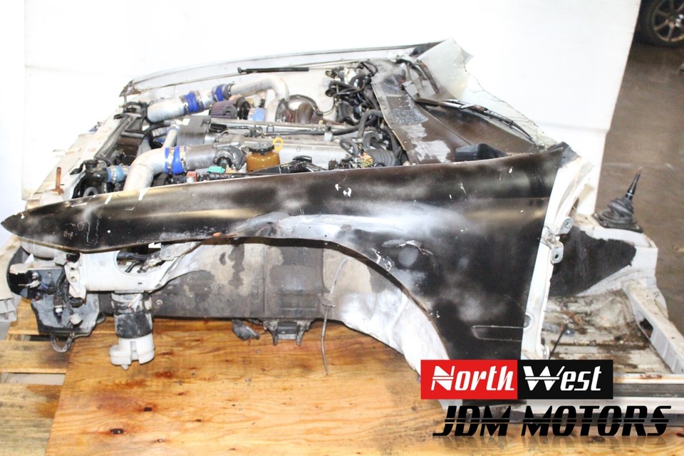 JDM Toyota 1JZ-GTE VVTI Engine w/ R154 Transmission SINGLE TURBO JZX100 ...