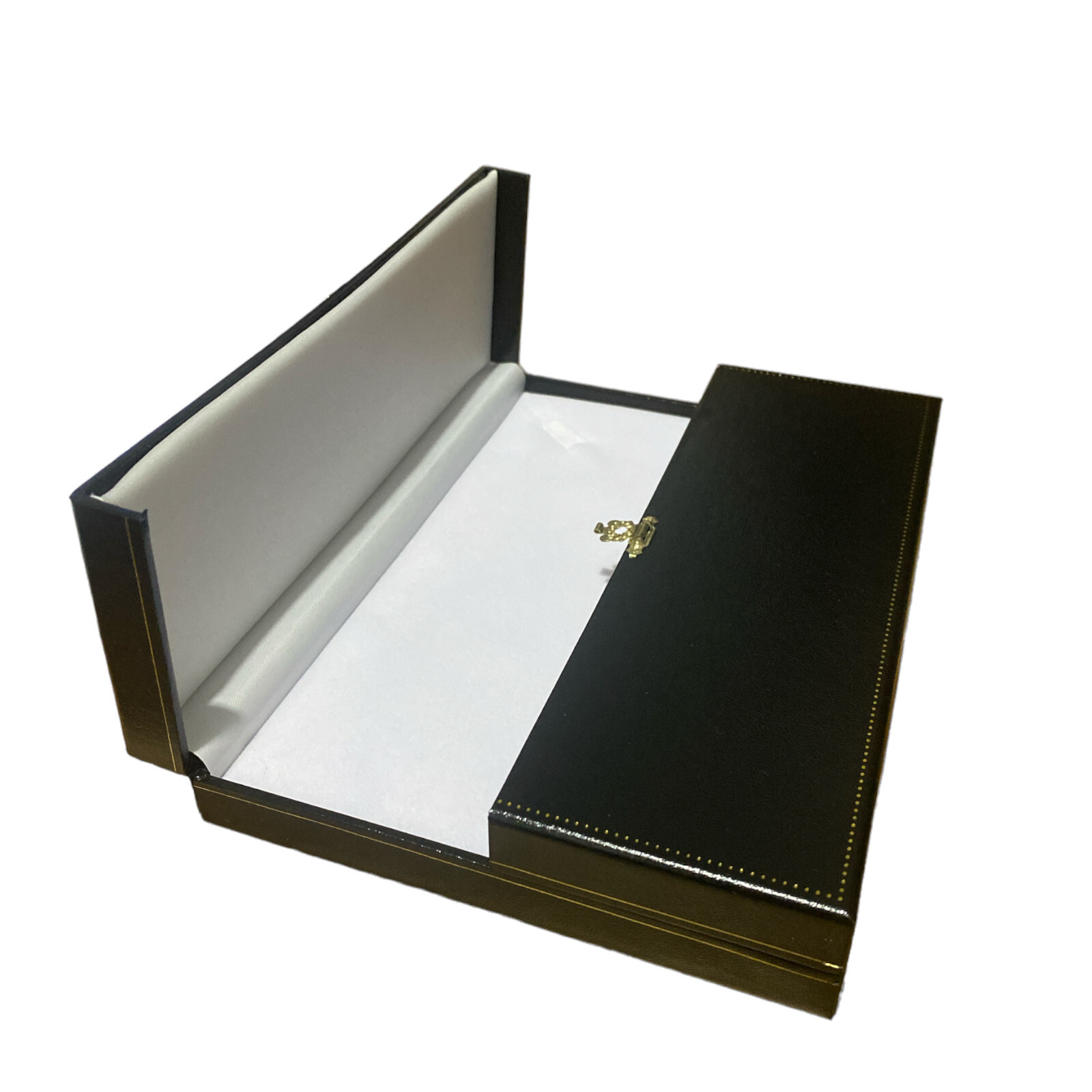 Black Leatherette Double Door Necklace Box, Gift , presentation and ...