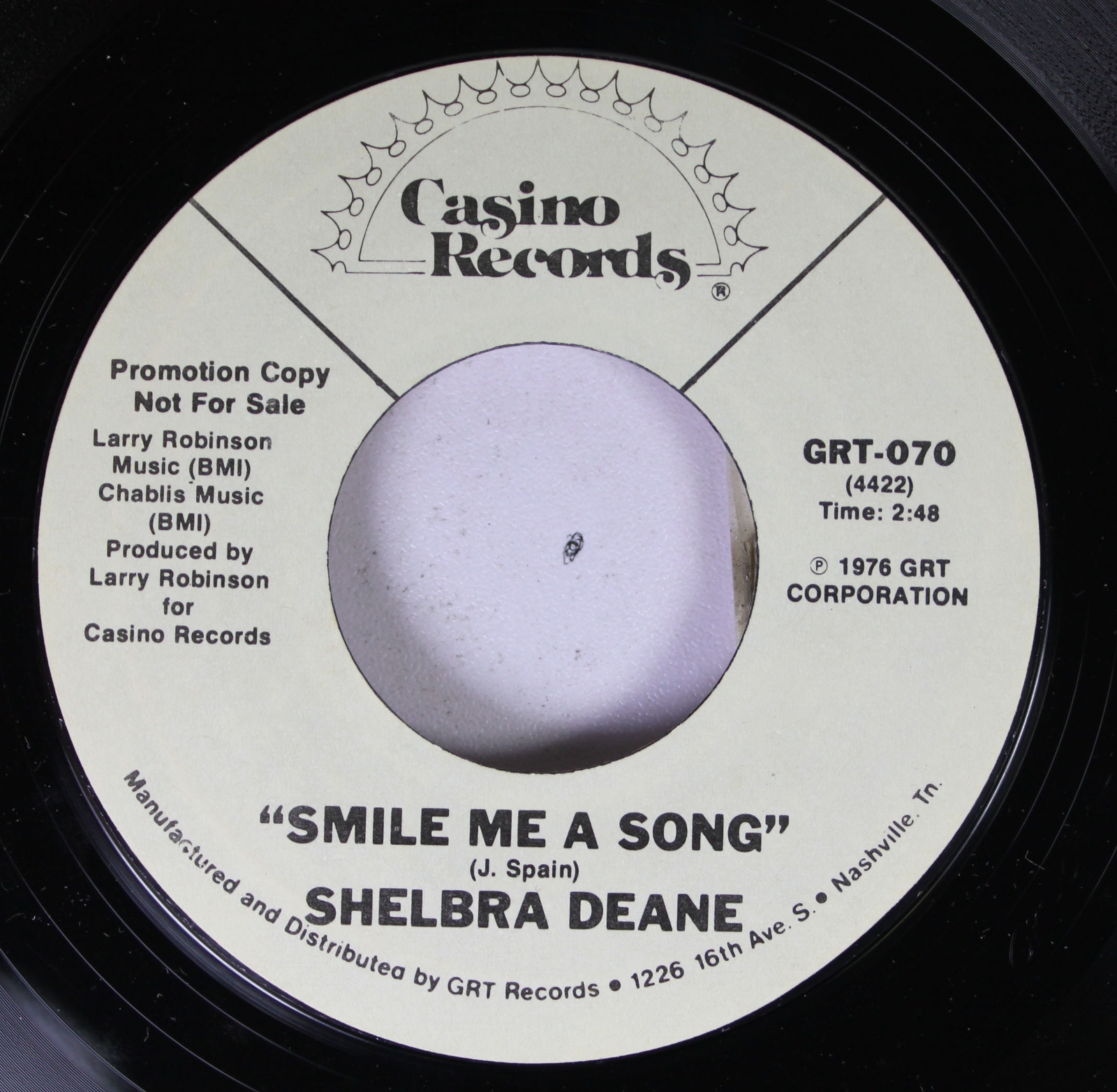 Northern Soul Funk Promo 45 Shelbra Deane - "Smile Me A Song" / "A Man ...