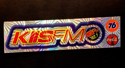 KISS FM BUMPER STICKER "LOS ANGELES 102.7" VINTAGE PRISM 76 GAS COCA ...