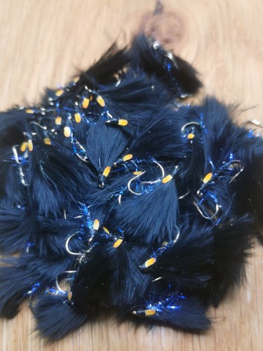 Black UV Cormorant Size 12 BARBLESS (Set of 6) Fly Fishing Flies Fry ...