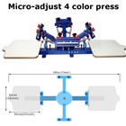 Micro Registration 4 Color Screen Printing Machine Silk Screen 2 ...