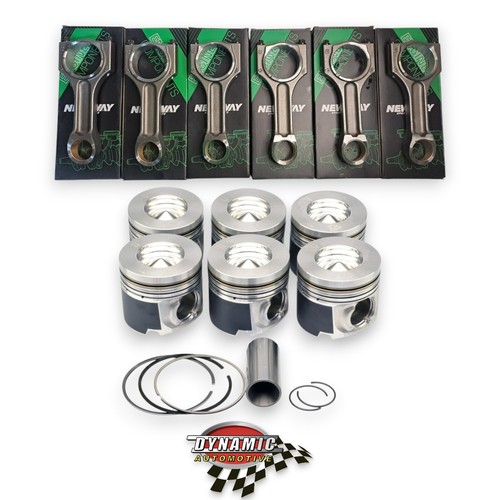 6X UPGRADED PISTONS & RODS FOR BMW N57 N57D30 N57D30C M550D M50D 550D ...