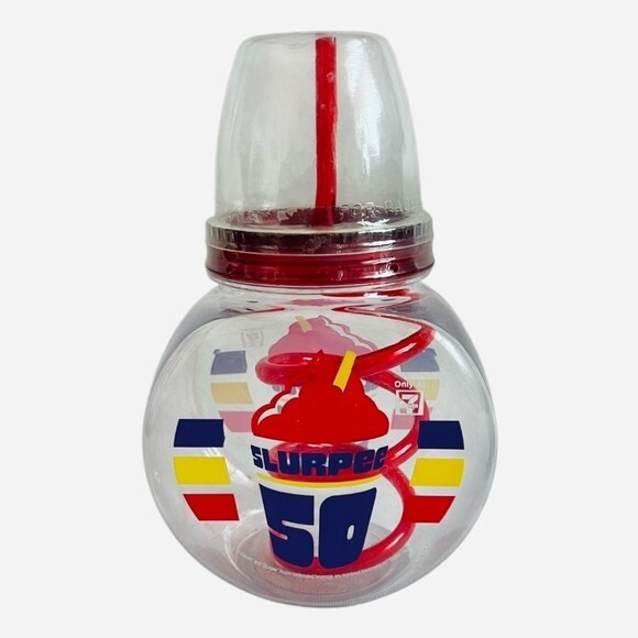 7 Eleven Celebrate 50Years of Slurpee Fish Bowl Cup Red Container w ...