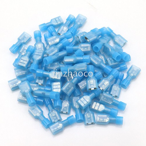 Female Insulated Wire Terminal Blue 16-14 Ga AWG Quick Disconnect ...