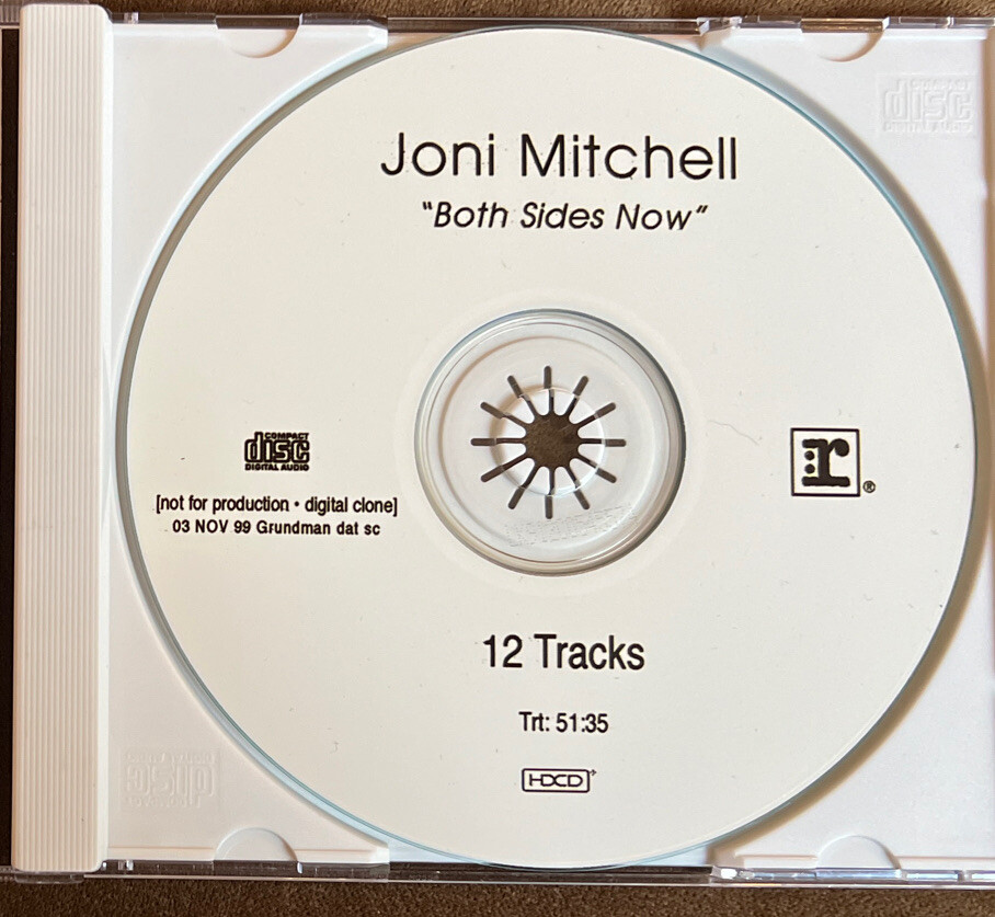 JONI MITCHELL Both Sides Now CD REPRISE 2-47620 CDr Reference Recording ...