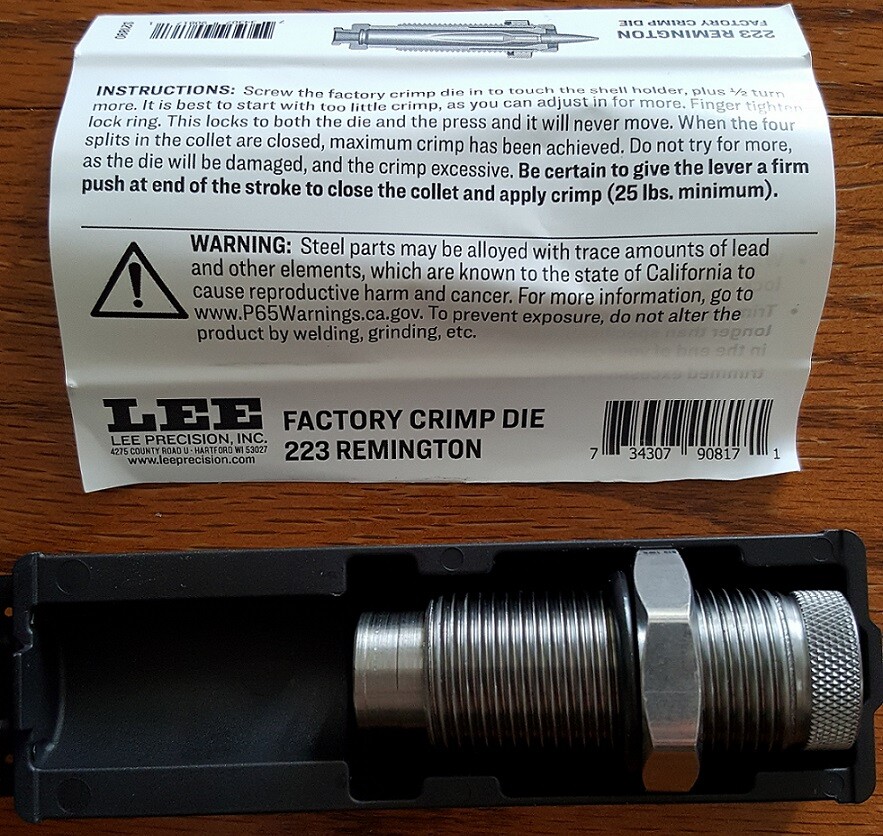 Lee Precision Factory Crimp Die 223 | Grelly USA