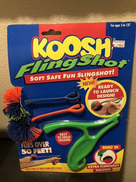 Vintage 1990s Koosh Flingshot Toy Set Slingshot Ball OddzOn Fling Shot ...