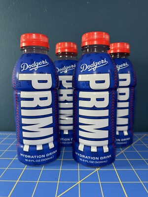 Blue LA Dodgers Prime Hydration Drink 16.9 FL OZ Limited Edition 4pk | eBay