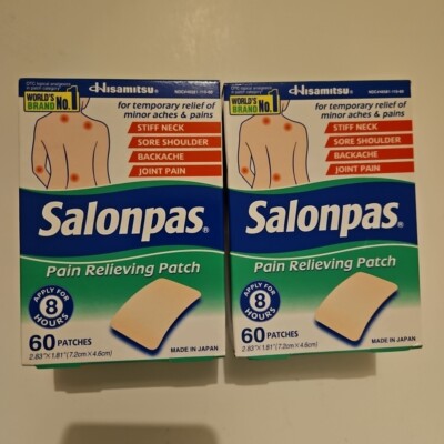 Salonpas Pain Relieving Patch 60ct X2 Exp 2027+ 346581110609| eBay