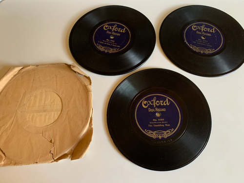 Three 7-inch Shellac Single-Sided Oxford Disc Records 1906-1916 Tested ...
