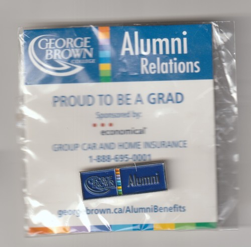 George Brown College Alumni Ontario Metal Pin Pinback-NEW-FREE SHIPPING ...