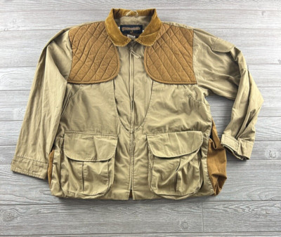 Gamehide Hunting Jacket Mens Large Beige Game Bag Ammo Pockets Corduroy ...