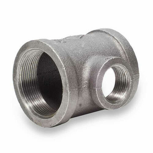 2"x2"x3/4" inch Black Tee Maleable IPS Threaded Reducing Tee Fitting 3 ...