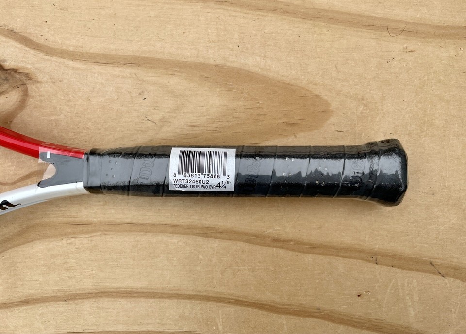 Wilson Roger Federer 110 Tennis Racket Power Strings Red White Stop ...