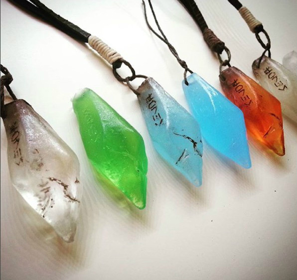 Kyber Crystal Pendant Necklace Rogue One Star Wars Jyn lightsaber ...