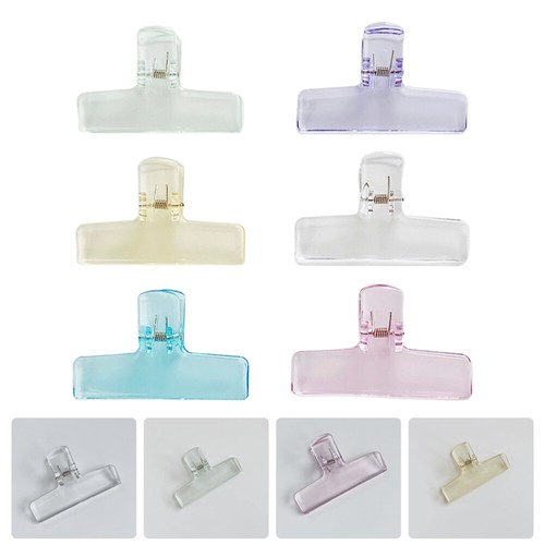 6Pcs Decorative Binder Clips Large Plastic Paper Clips for Organization ...