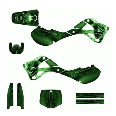 1999 2000 2001 2002 KX125 KX250 graphics for Kawasaki #6666 Green | eBay