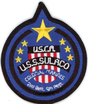 PATCH ALIEN USCM USS SULACO COLONIAL MARINES IRON ON 3,5" 9 CMS COLOR ...