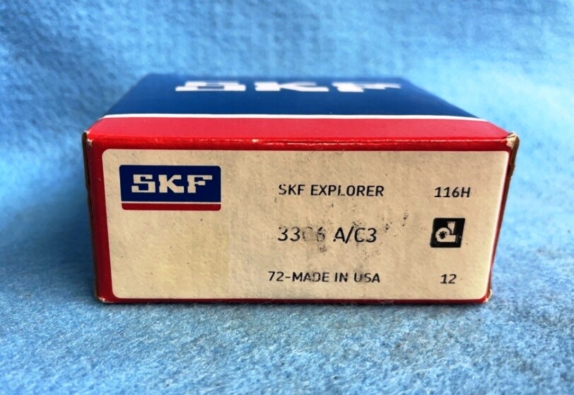 SKF DOUBLE ROW BALL BEARING 3306 A/C3 30MM X 72MM X 2MM | eBay
