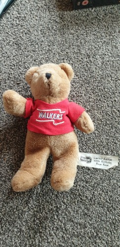 Walkers Crisps Soft Toy Teddy Bear In Walkers Jumper 50th birthday bean ...