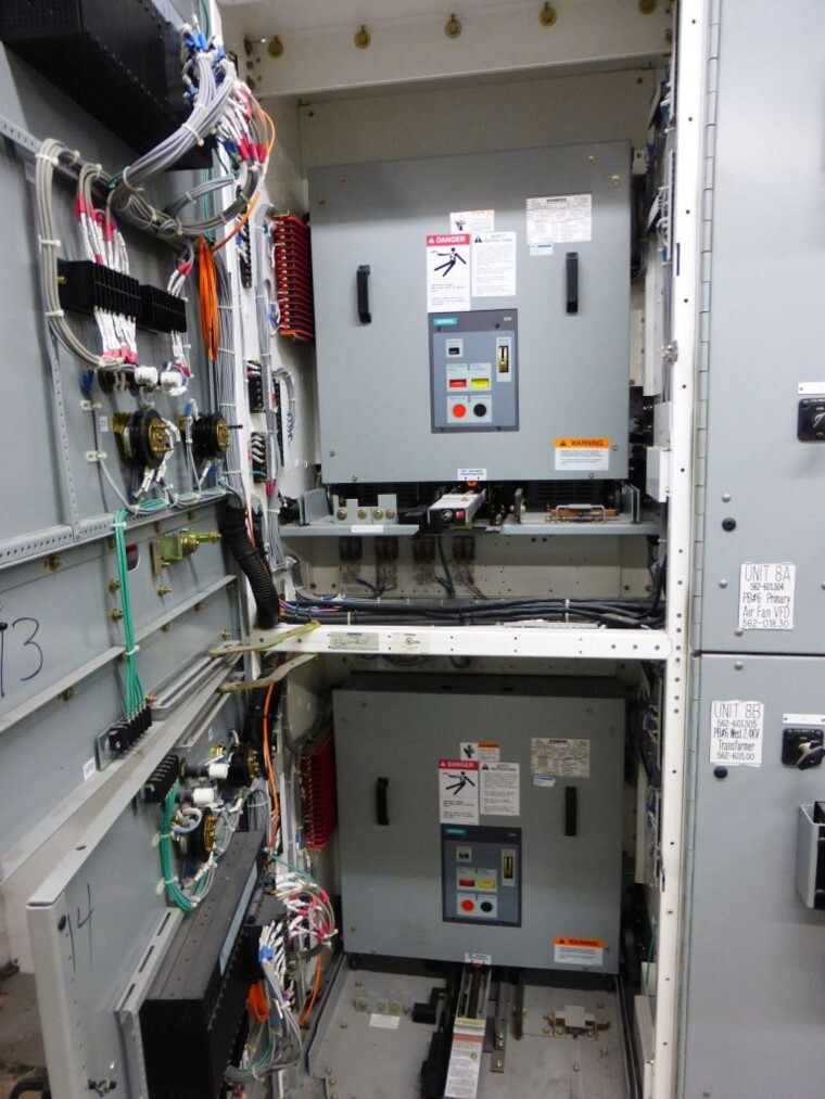 1200A SIEMENS GMI SWITCHGEAR, 15KV, 10 SECTION, 15 BREAKERS ...