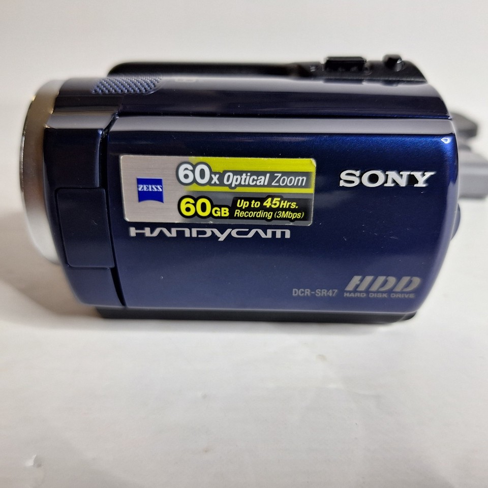 Sony Handycam DCR-SR47 60GB Compact HDD Digital Video Camcorder Blue ...