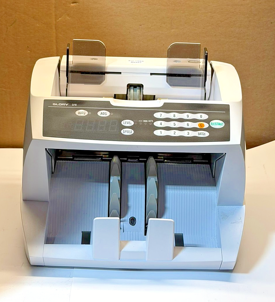 Glory GFB-800 Banknote Currency Counter Machine TESTED w/ Power cable ...