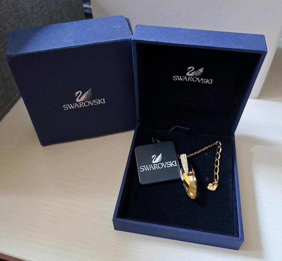 Swarovski Necklace Crafty Golden Shadow Pendant 1080588 BNWT | eBay UK