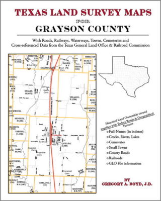 Grayson County Texas Land Survey Maps Genealogy History | eBay