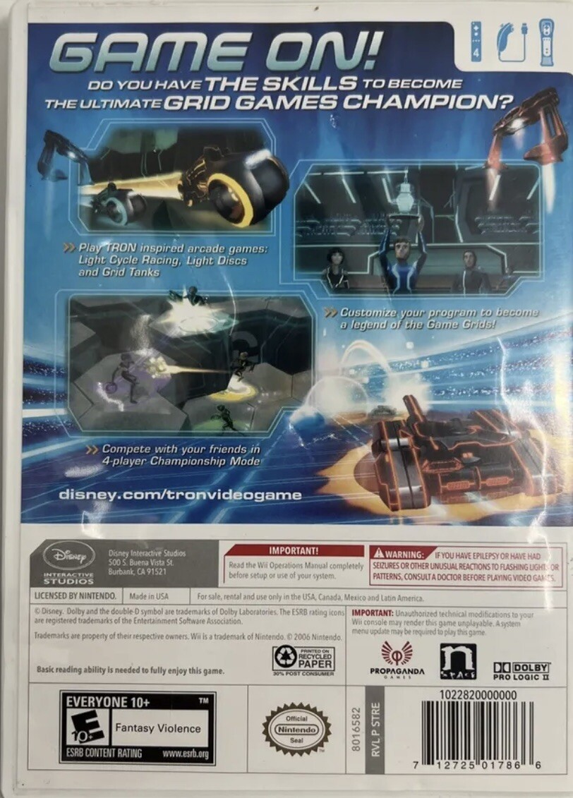 Tron Evolution Battle Grids (Nintendo Wii,2010) NEW FACTORY SEALED ...