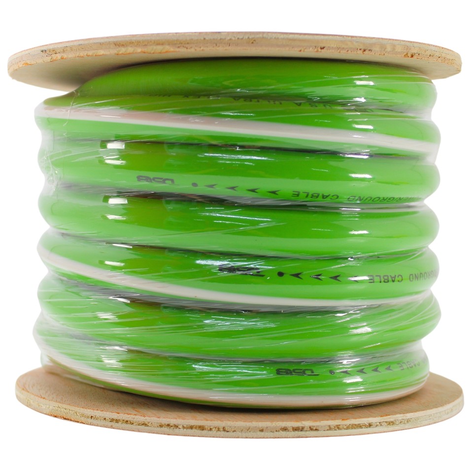 DS18 DS-PWOFC-0GA Ultra Flex 100% OFC 0GA Ground Power Cable Wire Neon ...