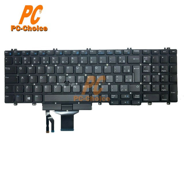 Genuine Dell Precision 7730 / 7530 Brazilian Non-backlit Keyboard 7840f ...