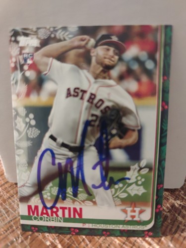 Corbin Martin Autographed 2019 Topps Holiday Signed Baseball Card # ...