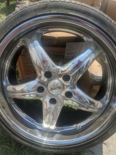 ANTERA LOMBARDIA 19" CHROME WHEELS RIMS 8JX19 H2 ET18 WITH CONTINENTAL ...