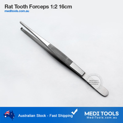 Rat Tooth Forceps 16cm, 1:2 Teeth, Students, Dissection, Medical, TGA ...
