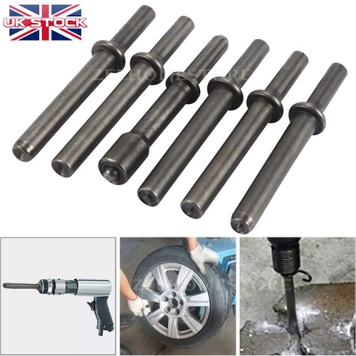 6x Steel Solid Rivet Impact Head Bits for Air Chisel Punch Hammer Bolt ...
