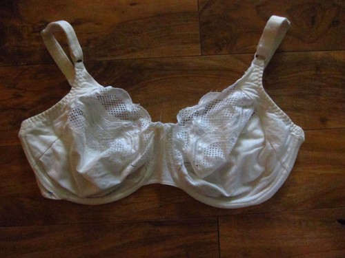 VINTAGE WARNERS White Cotton Kisses Unlined Full Coverage Underwire Bra ...