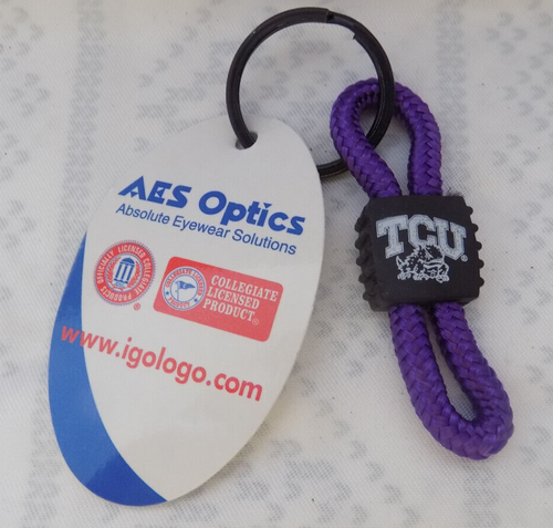 Texas Christian University TCU Rope Style Logo Key Chain Adjustable ...