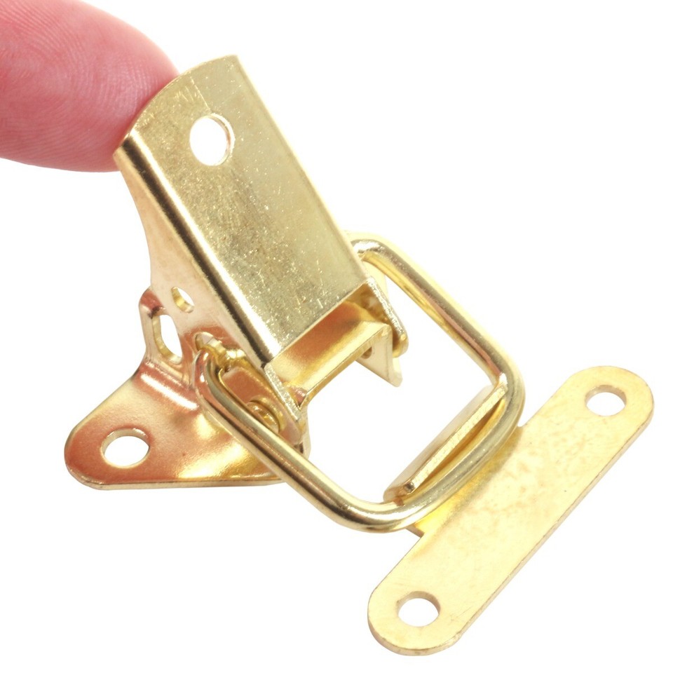 2 x BRASS TOGGLE CASE CATCH Boxes Chest Trunk Tool Box Suitcase Clasp ...