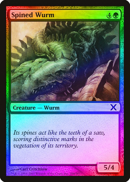 Spined Wurm FOIL 10th Edition NM Green Common MAGIC GATHERING CARD ...