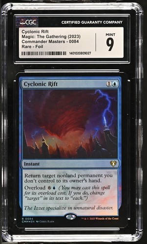 Magic the Gathering Commander Masters Rare Foil Cyclonic Rift 0084 CGC ...